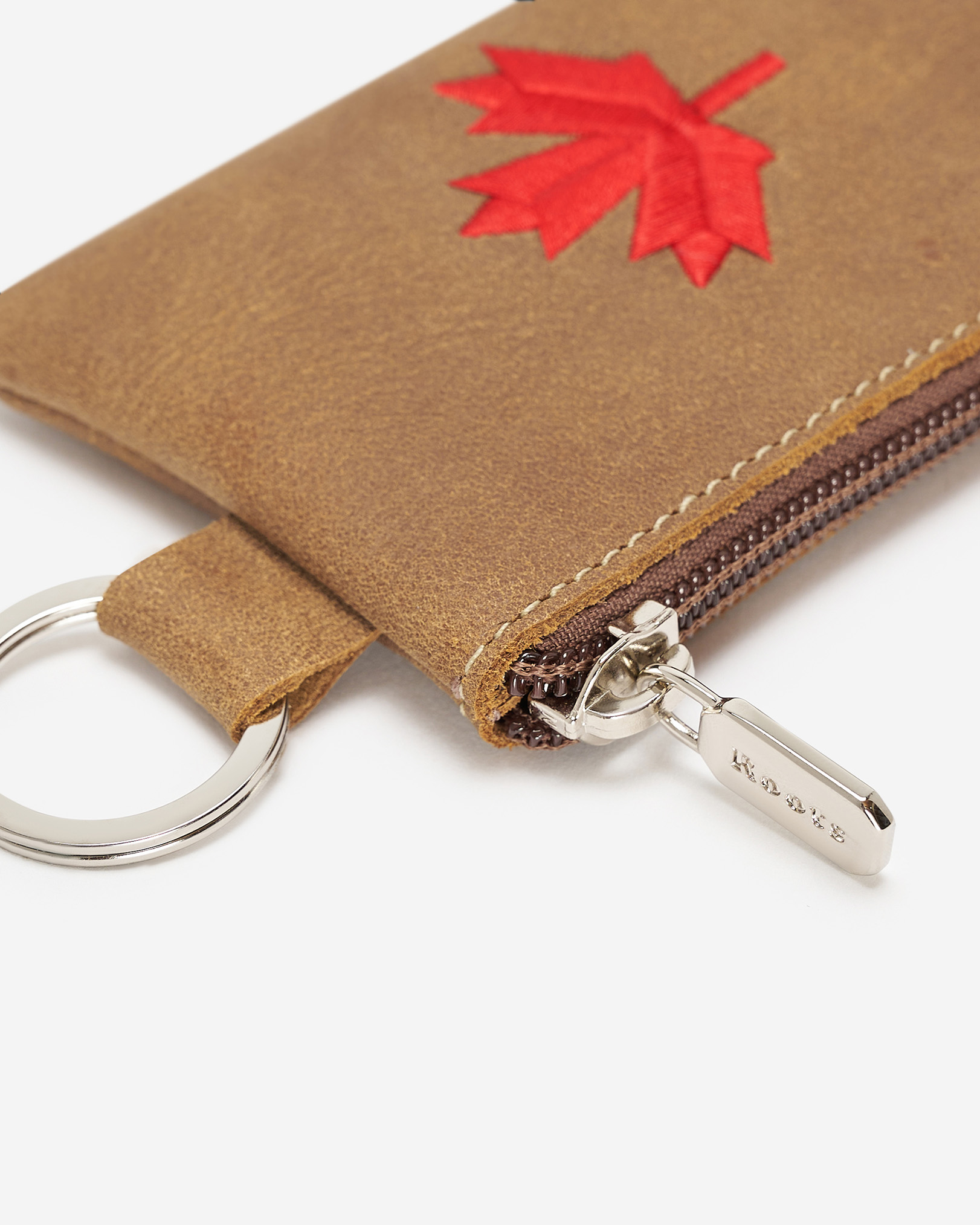 Maple Leaf Top Zip Pouch Tribe | Leather Accessories | Roots