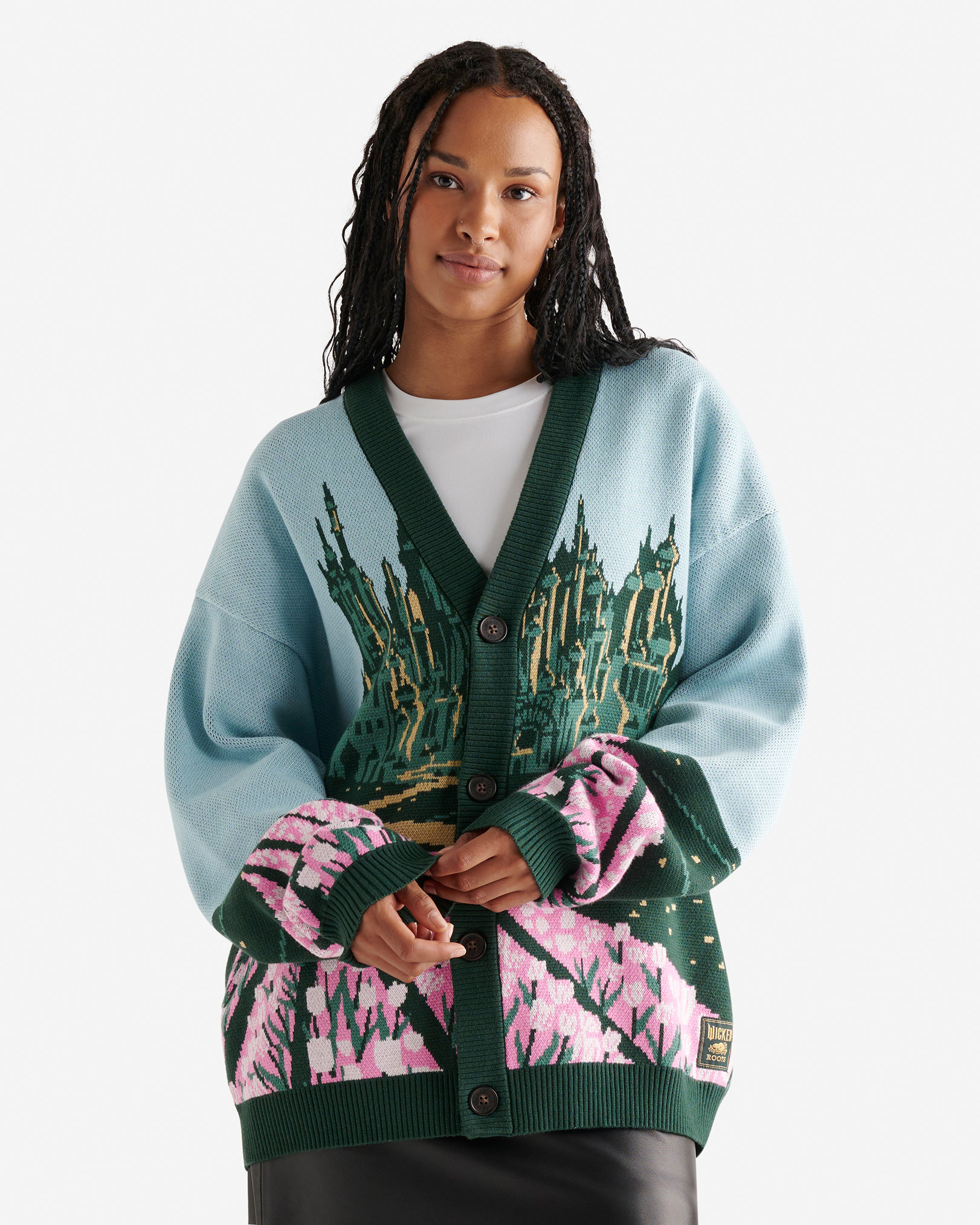 Roots X Wicked Emerald Cardigan | Gender Free & Unisex, Sweaters and Cardigans | Roots