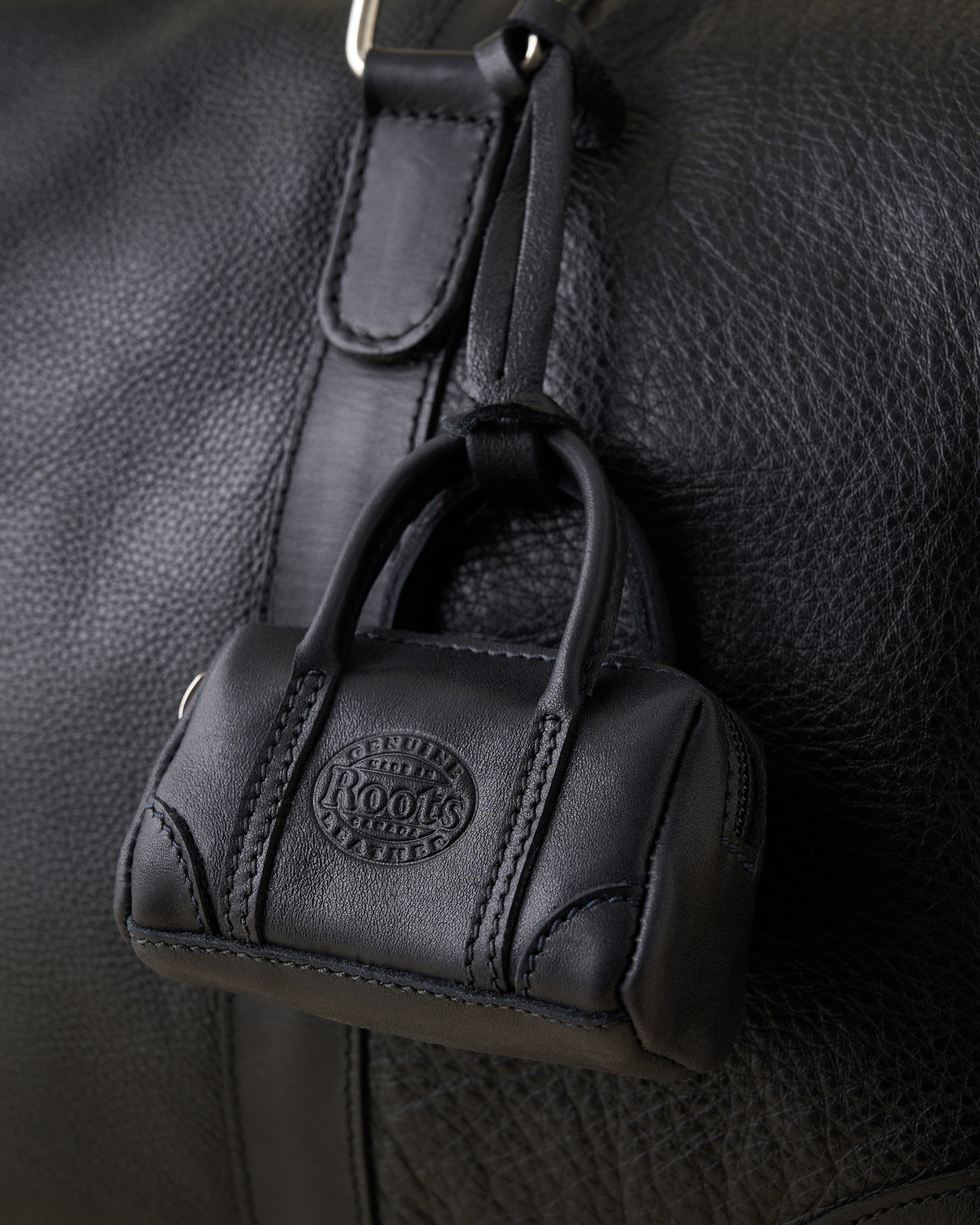 Upcycle Banff Bag Charm | Leather Accessories | Roots